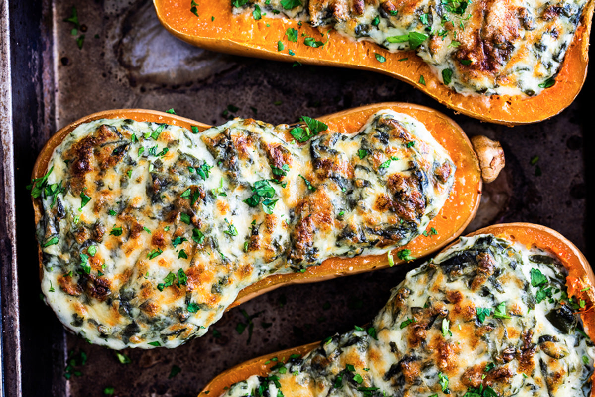 Spinach Stuffed Butternut Squash – Seven Barrels