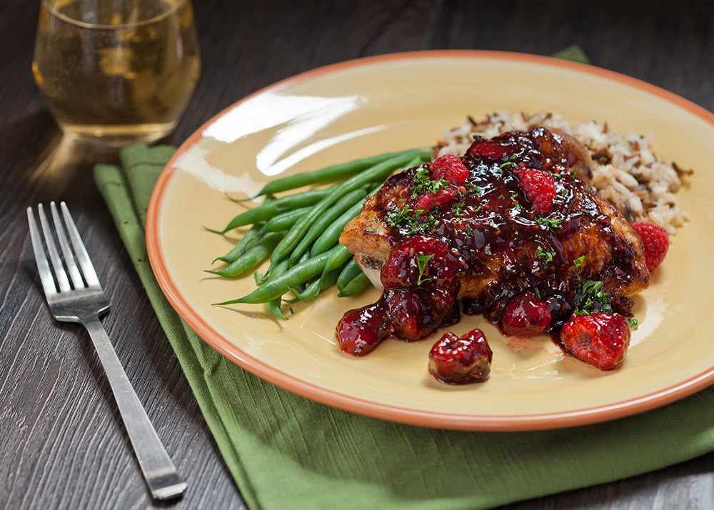 Raspberry Chicken Thighs w/ Raspberry Balsamic – Seven Barrels
