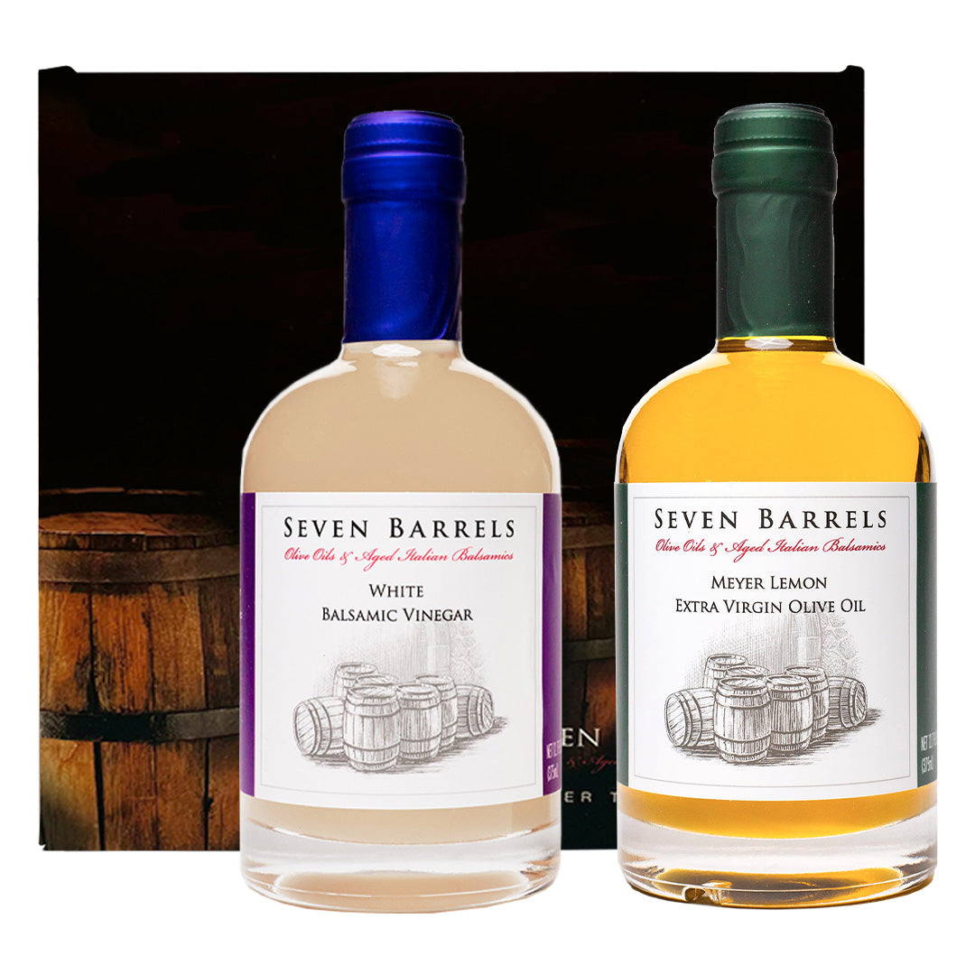 White Balsamic & Meyer Lemon Duo Gift Box – Seven Barrels
